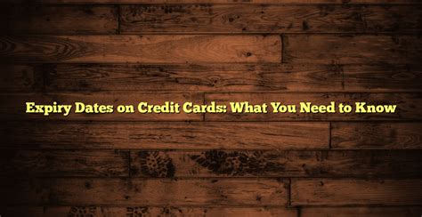 Expiry Dates On Credit Cards What You Need To Know Tradea Finance