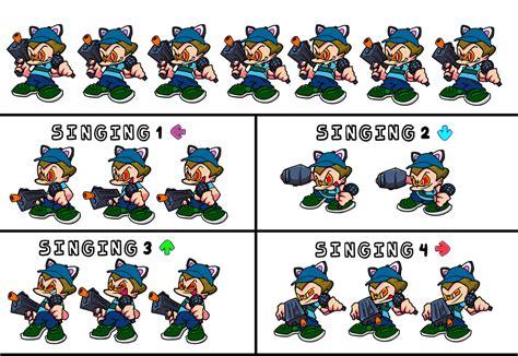 Brendan Barney As Pico Sprite Sheet By Socrates2017 On Deviantart