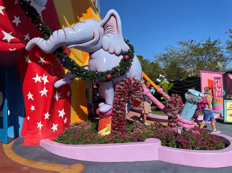 Holiday Decor Arrives At Universals Islands Of Adventure Seuss Landing
