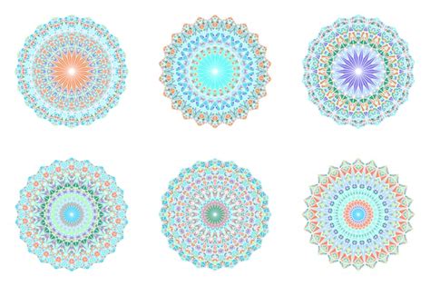 Premium Vector Abstract Geometrical Ornate Triangle Tile Mandala Set