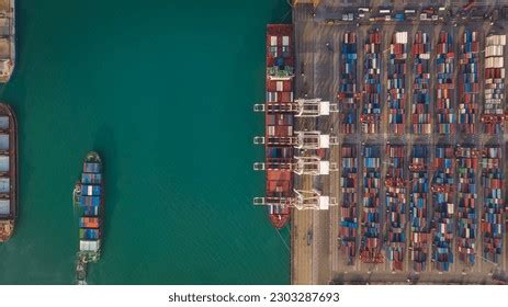 Container Ship Commercial Port Loading Unloading Stock Photo Shutterstock