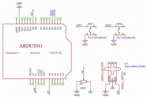 🚀 使用电位器和按钮通过 arduino 控制 sg90 伺服器 tricky circuit