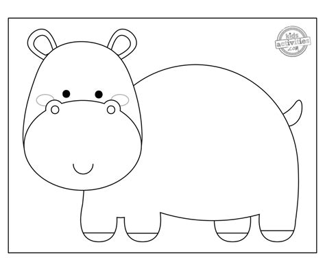 Hippo Coloring Pages Printable 2025