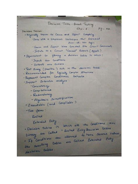 Decision Table Testing Pdf
