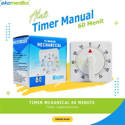 Jual Timer Manual 60 Timer Lab 60 Menit Timer Laboratorium Shopee
