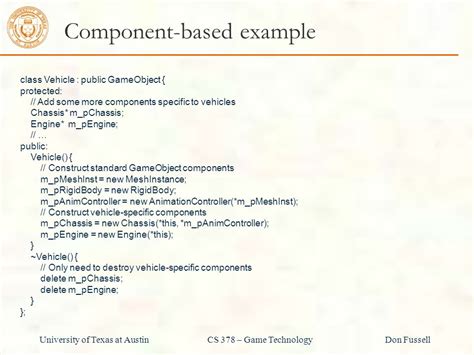 University Of Texas At Austin Cs 378 Game Technology Don Fussell Cs
