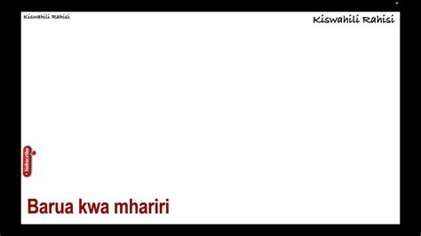 Barua Kwa Mhariri Youtube