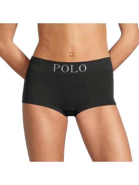 004 Onyx Polo Ralph Lauren Ribbed Shortie Saumattomat Alushousut M