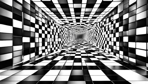 Monochromatic Abstract Square Pattern Background Premium Ai Generated