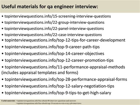 Top 10 Qa Engineer Interview Questions And Answers Ppt