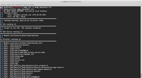 Metasploit Framework Web Analises Com Wmap Nanoshots Cloud