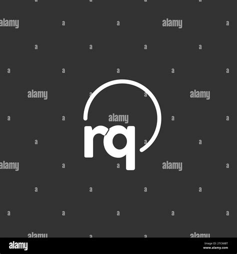 Rq Initial Logo With Rounded Circle Vector Graphic Stock Vector Image
