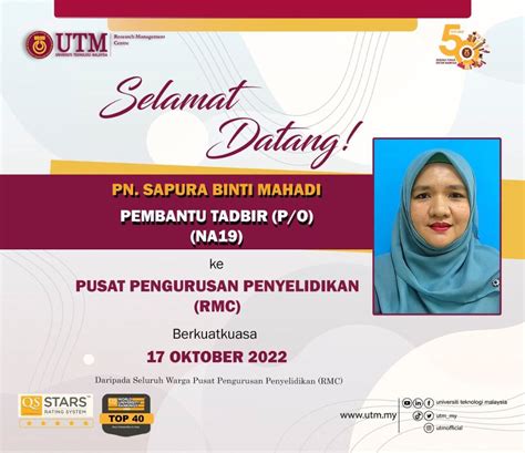 Seluruh Warga Rmc Utm Research Management Centre