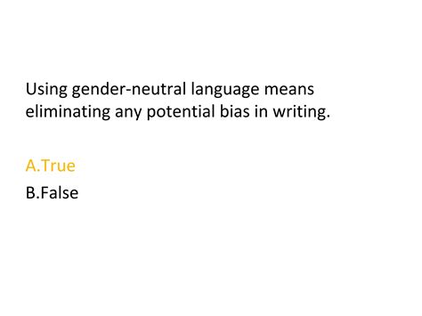 Gender Neutral Language Ppt