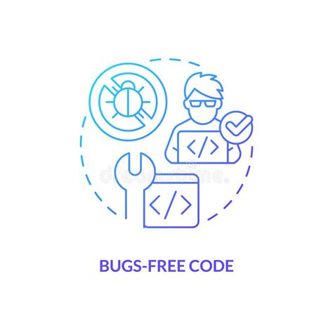Bugs Free Code Blue Gradient Concept Icon Stock Illustration Illustration Of Logo Line 265365566
