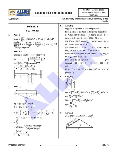 Allen Gr Elasticity Thermal Expansion Calorimetry Heat Transfer