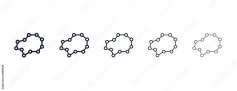 Points Connected Chart Outline Icon Black Bold Regular Thin Light Icon From Business