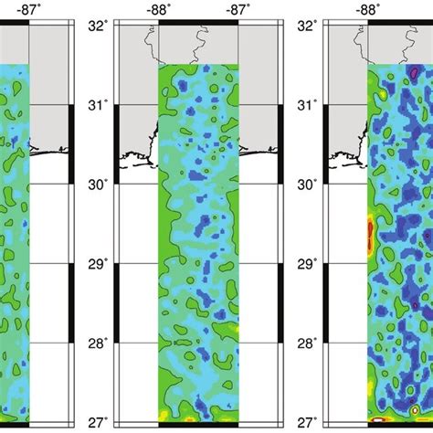 Crossover Differences Of Gravity Anomaly At 3 Different Altitudes