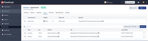 Static File Service Navigation And Visibility • Flowfuse