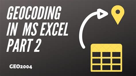 Geocoding In Excel Part 2 Geocoding In Excel Part 2