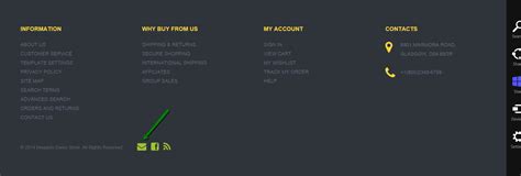 magento how to work with font awesome social icons block template