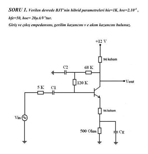 Solved In The Given Circuit The Hybrid Parameters Of The Chegg
