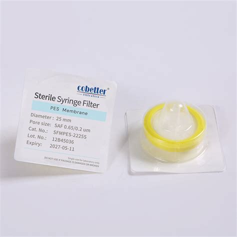 Sterile 02 μm Pes Syringe Filters Cobetter