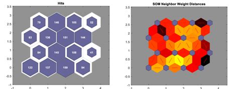 18 Som Distribution Of Inputs 19 Som Weight Distance Between Neurons