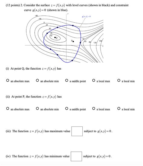 solved 12 points 2 consider the surface z f x y with