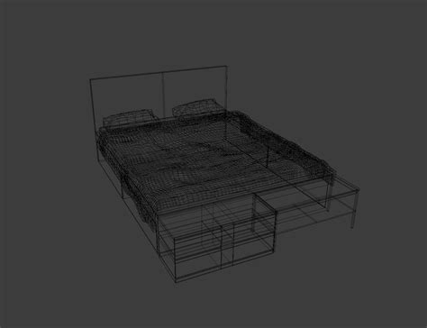 3d Model Low Poly Bed With 3 Different Texture Sets Vr Ar Low Poly Cgtrader