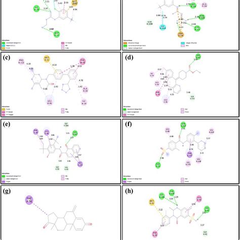 Visualization Of2d Ligand Interactions Of A Original Binding Pose Of