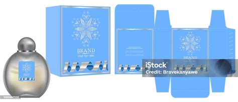 포장 디자인 블루 럭셔리 상자 템플릿과 이랑 상자 화장품 용기에 라벨 벡터 일러스트 레이 션 개념에 대한 스톡 벡터 아트 및 기타 이미지 Istock