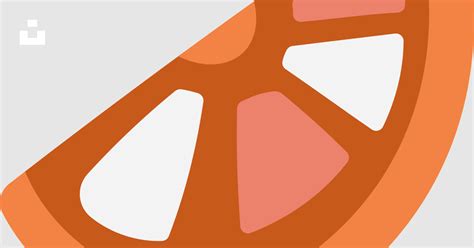 흰색 배경에 주황색 조각이 표시됩니다 벡터 Unsplash의 무료 이미지