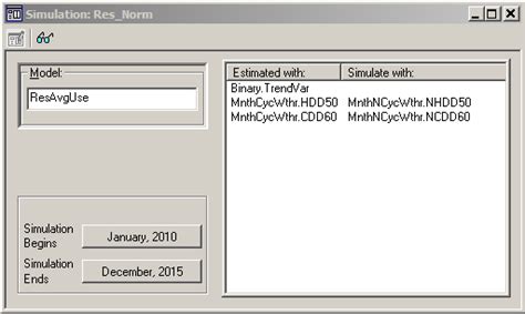 Using The Simulation Object Backward Itron