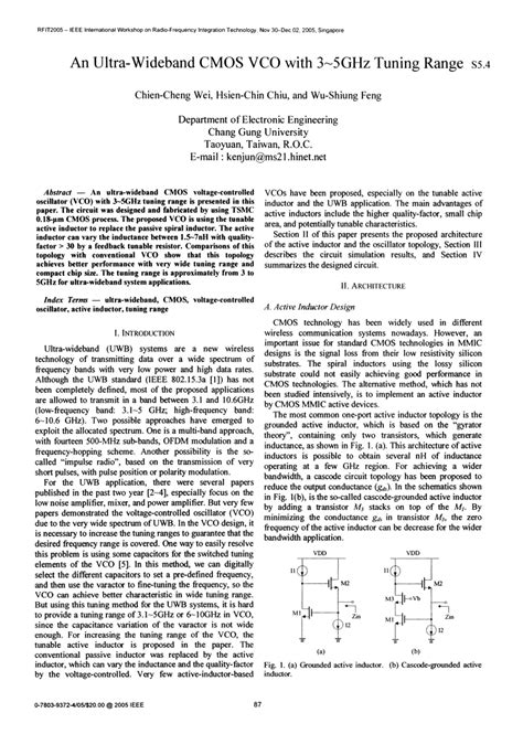 Pdf An Ultra Wideband Cmos Vco With 3 5 Ghz Tuning Range