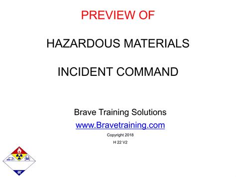 Hazmat On Scene Incident Command Ppt