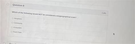Solved Question 81ptswhich Of The Following Would Not Be