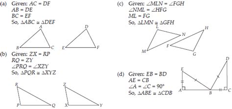NCERT Solutions For Class Maths Chapter Congruence Of Triangles