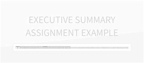 Executive Summary Assignment Example Excel Template And Google Sheets File For Free Download