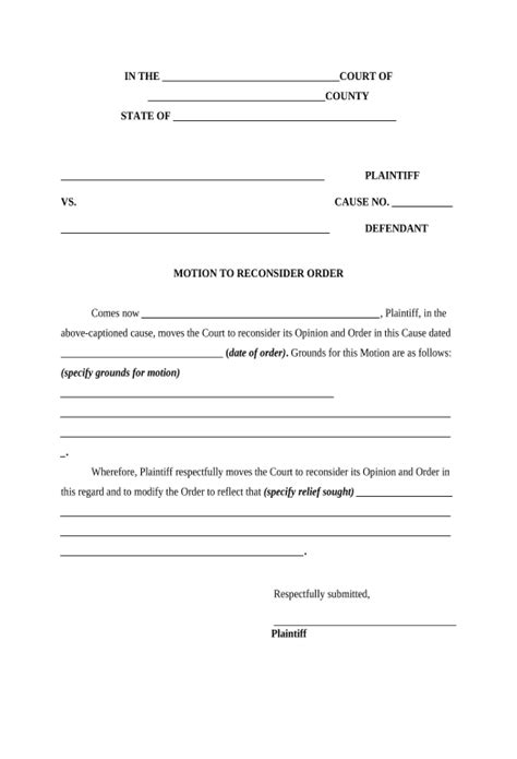 Examples Of Court Motions Airslate