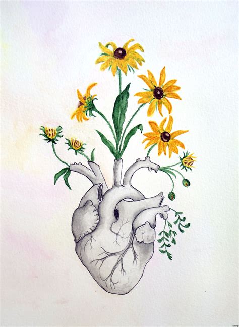Pictures To Draw Of Flowers And Hearts