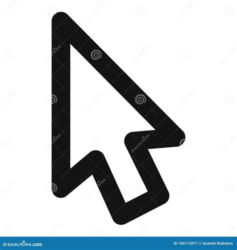 Cursor Retro Element Icon Simple Black Style Stock Vector