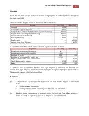 T6 Tax Computation Q 1 2020 2021 Docx TUTORIAL 6 7 TAX COMPUTATION 1 Question 1 Encik Ali And