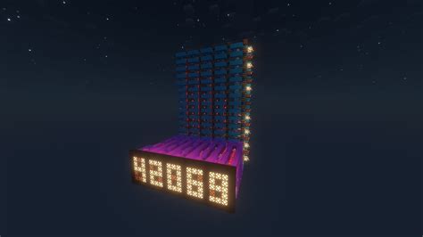 Smallest Combinational Binary To Decimal Converter Minecraft Redstone