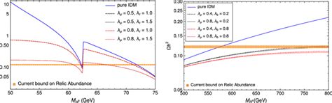 Variations Of Relic Abundance With The Dm Mass M H 0 For Different