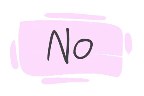 How To Use No In English LanGeek