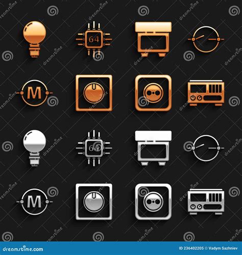 Set Electric Light Switch Circuit Scheme Electrical Measuring Instruments Outlet Fuse Light