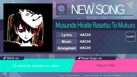 Hatsune Song Of The Day Musunde Hiraite Rasetsu To Mukuro By Hachi