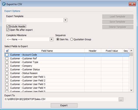 Projects Export Orders Csv