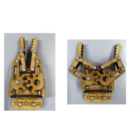 pinza robotica madera mdf robot servo sg90 mg90 apertura 50mm generico